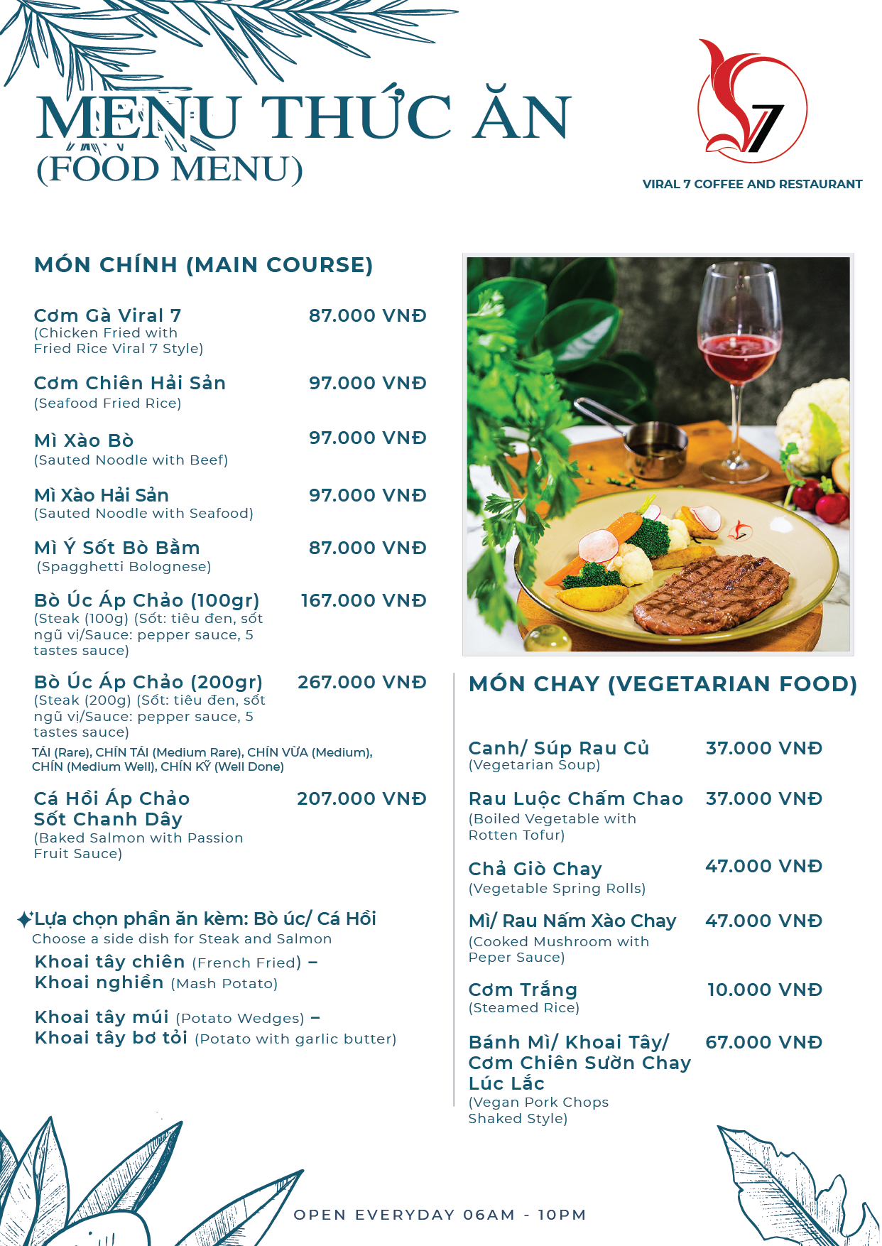 Menu Thức Ăn - Viral 7 Coffee
